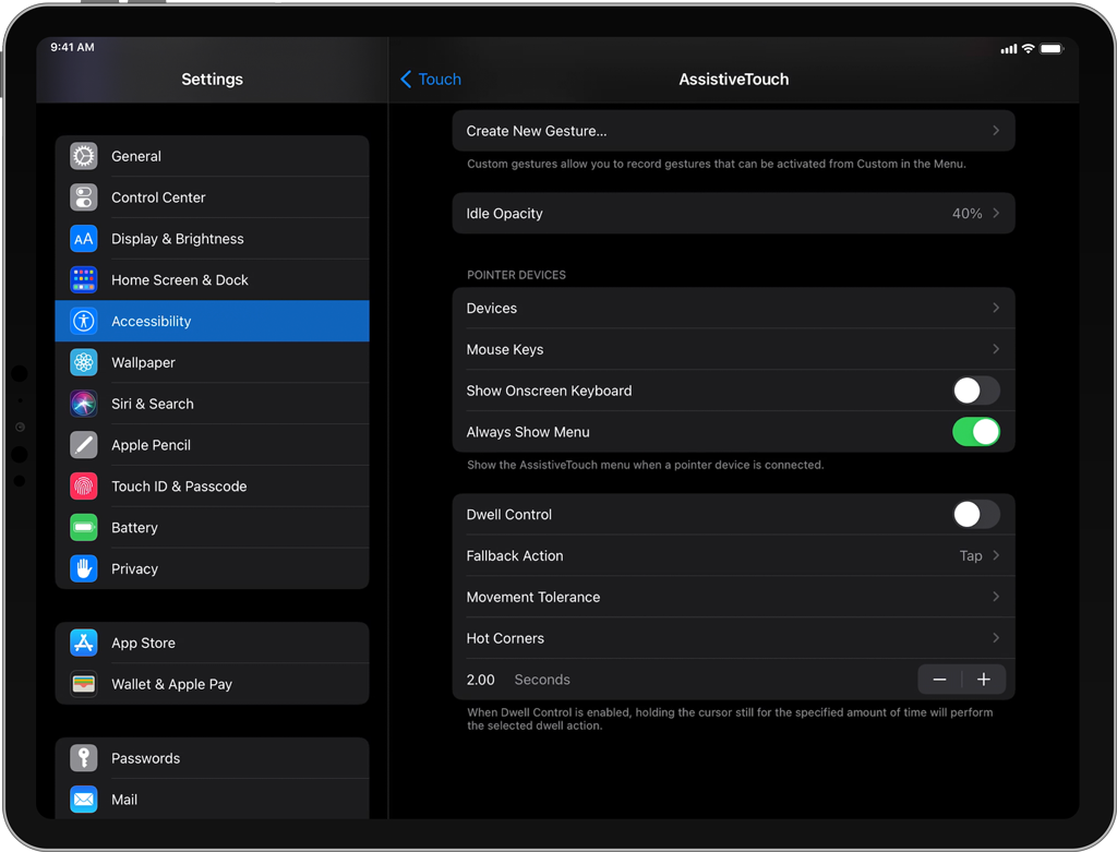 How To View and Record On-screen Taps with Mouse Support in iPadOS