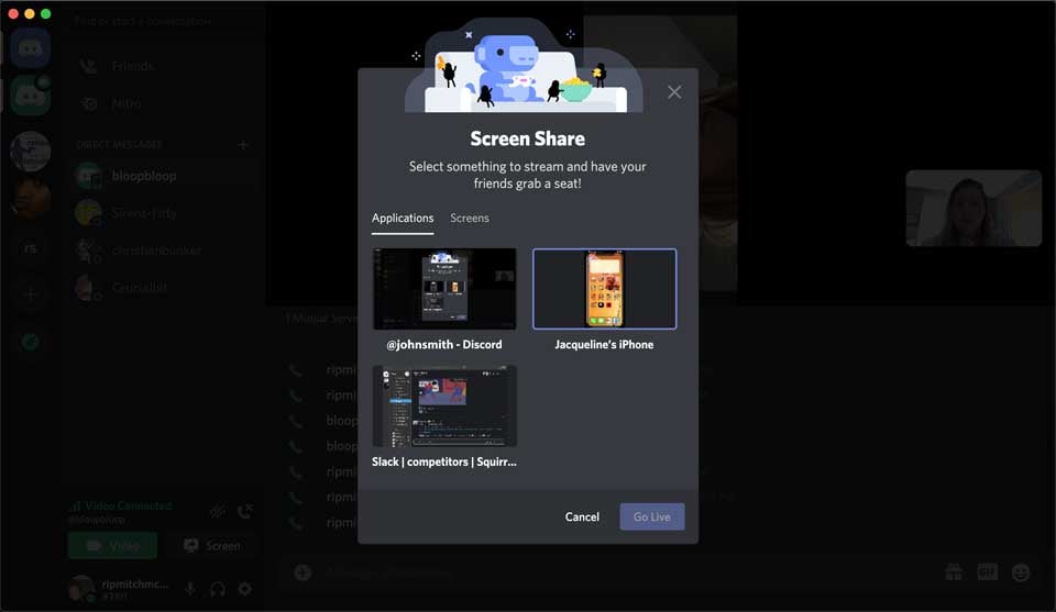 How to Share Your iPhone, iPad and Android Screen in a Discord Video Call
